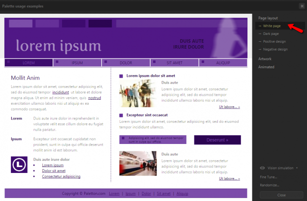 Monochromatic website design with CSS Hero