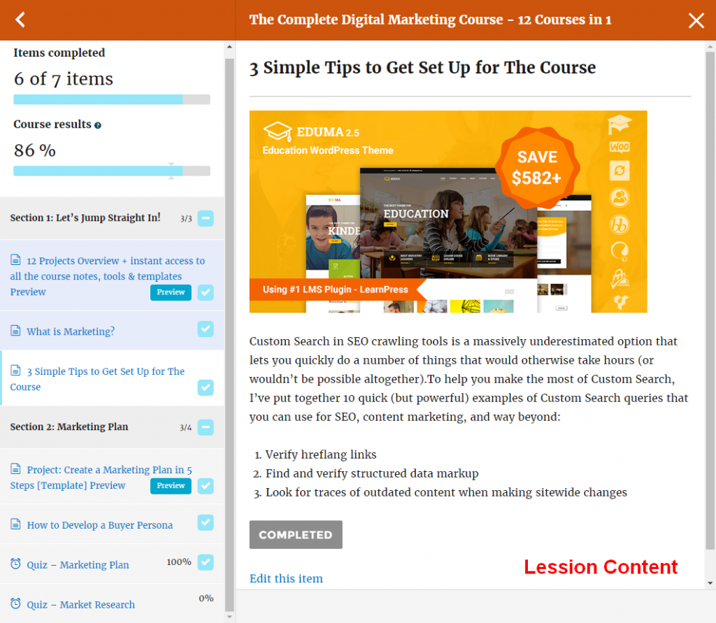 Customize LearnPress with CSSHero