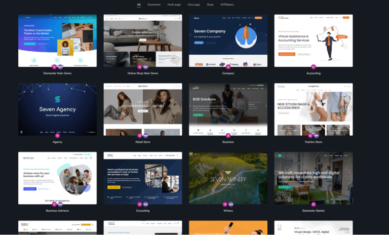 Customize the7 - Website and eCommerce Builder for WordPress